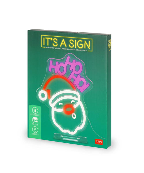 Legami Neon-Effect Sign - Santa Ho Ho Ho! | The Hamilton Pen Company