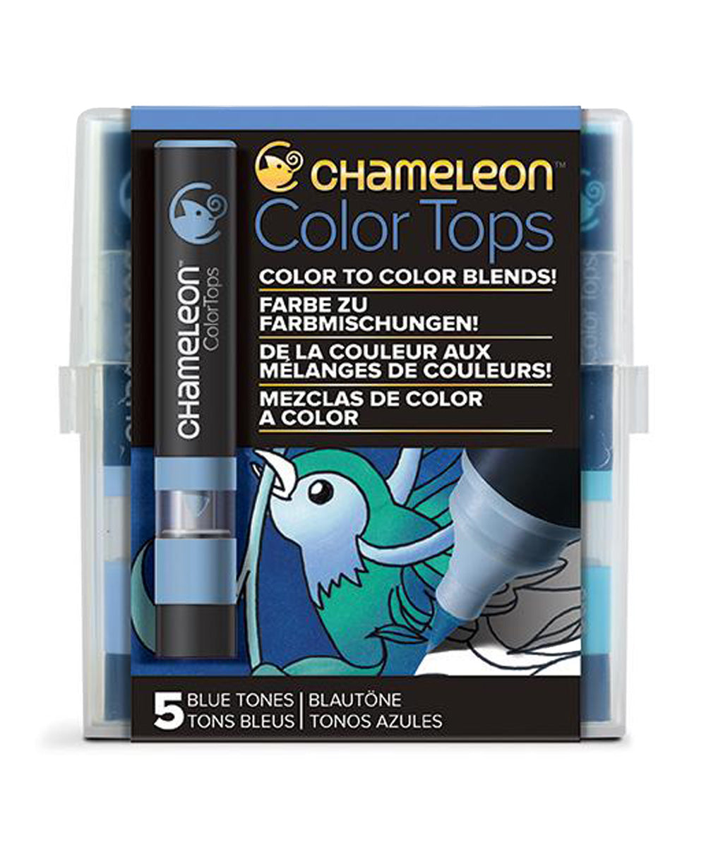 Chameleon Color Tops - 5 Assorted Blue Tones | The Hamilton Pen Company